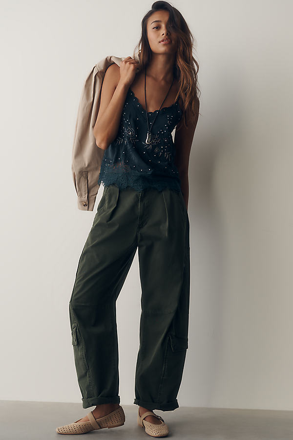 LYREBIRD Lyrebird Embellished Lace Tank Top